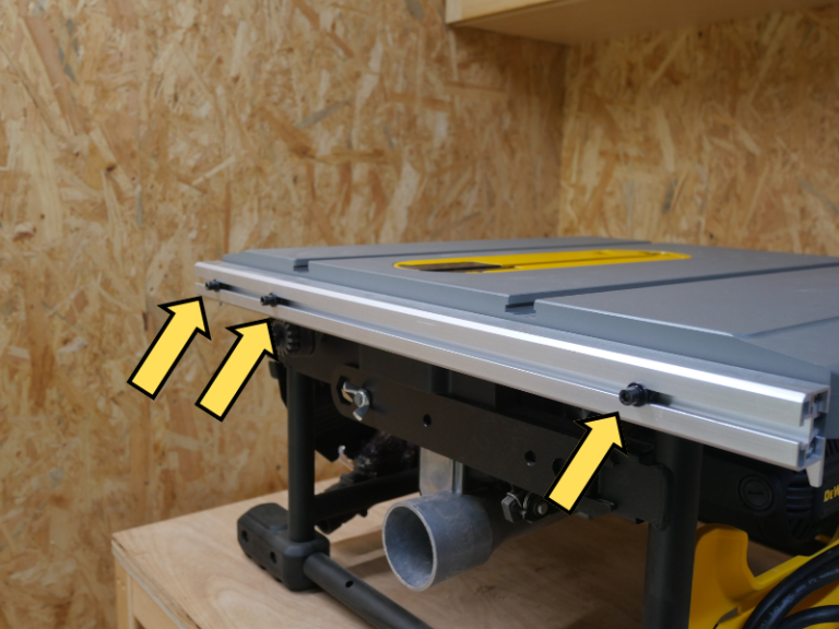デウォルトテーブルソー「DWE7485」の構造と基本の使い方、各部調整方法について解説します。 | 作っちゃう？